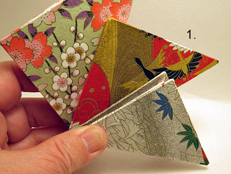 Books Triangle Books In Sets Of Three Unique Handmade Blank Etsy