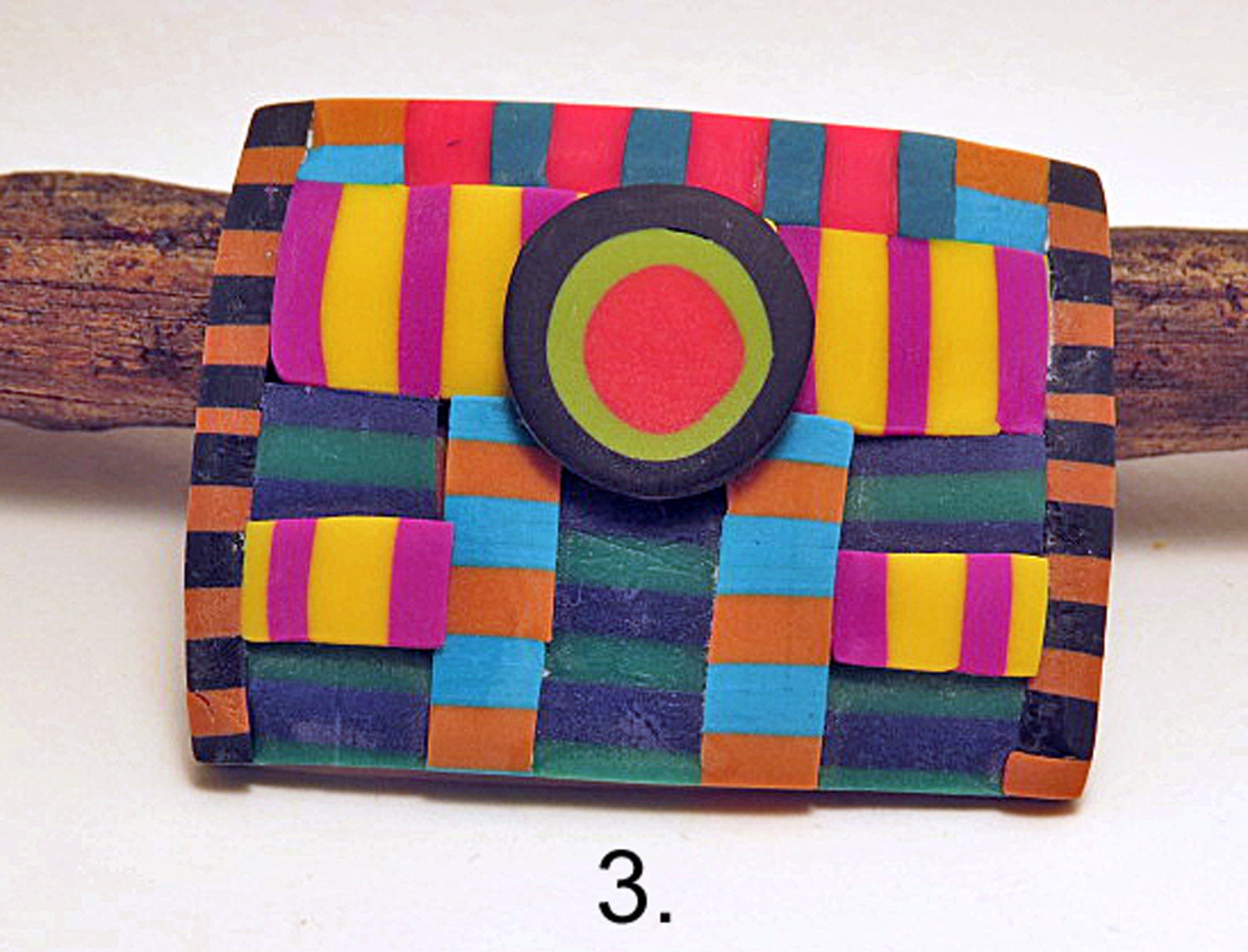 Brooches. Striped Pattern Brooches in Three Designs. Fun, Bright and ...