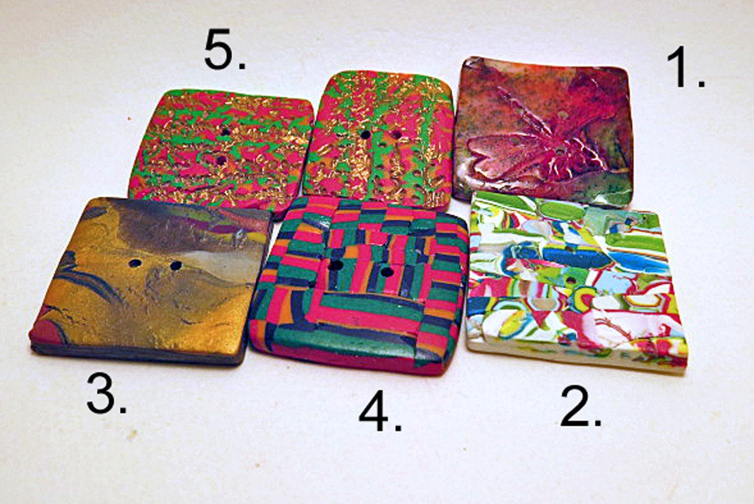 Buttons. Large Square Buttons. Unique Hand Made Buttons for - Etsy