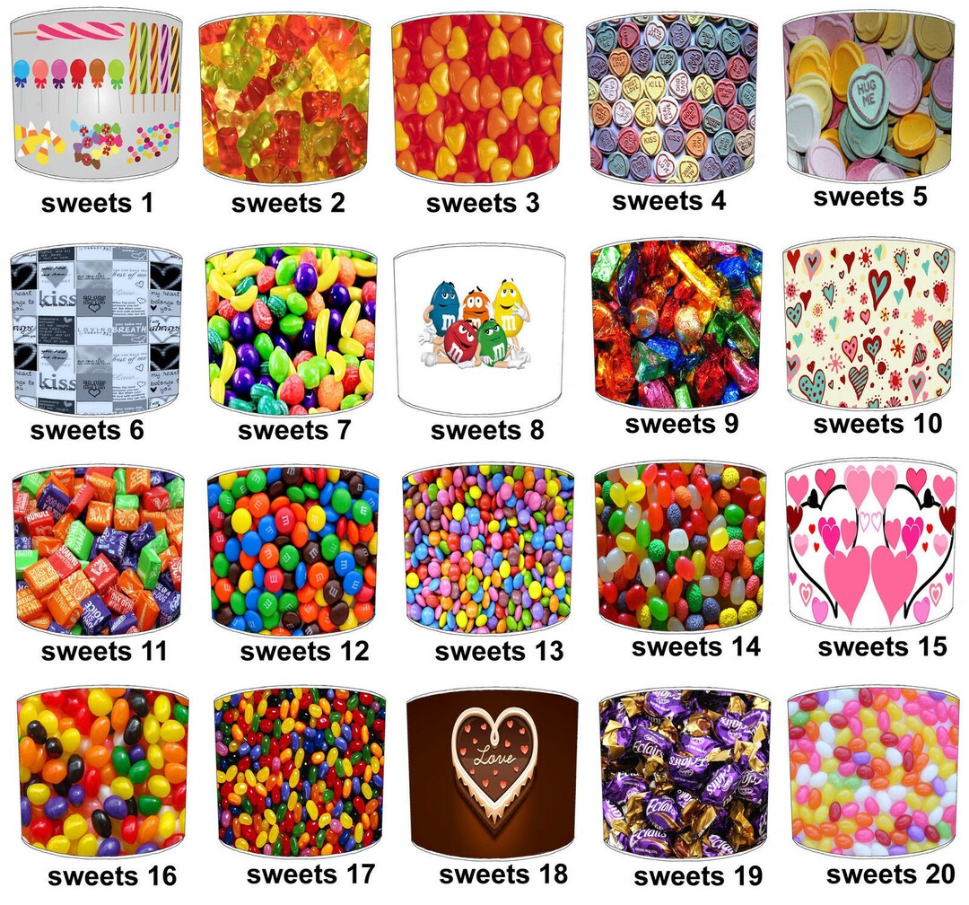 Kids Lollipops Sweets Candy Wallpaper Lampshades Candy Wall Murals ...