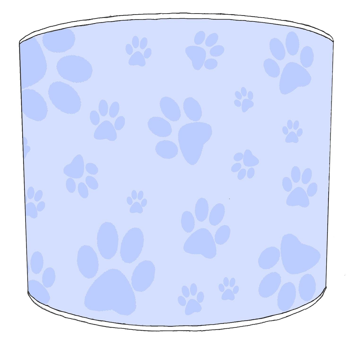 Paw Print Drum Lampshades: Cats & Dogs Animal Print, Handmade for ...