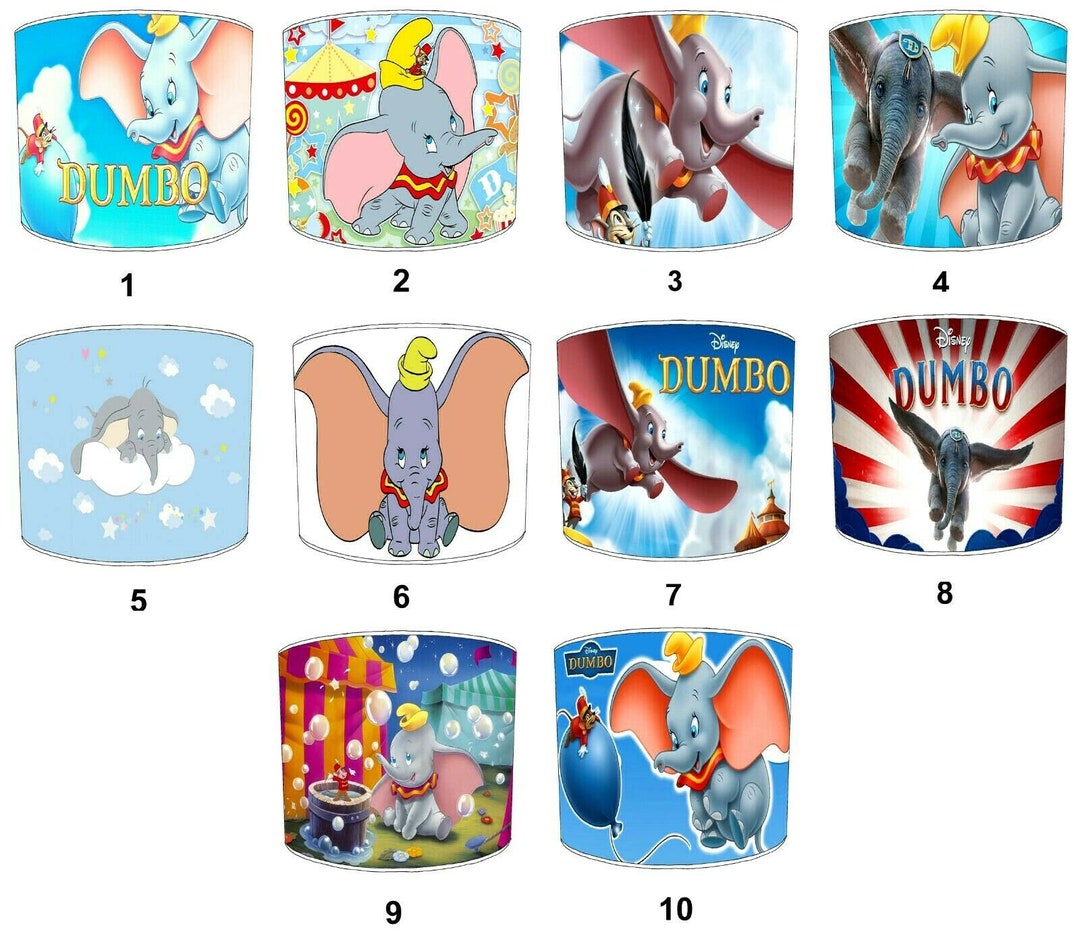 Dumbo Elephant Drum Lampshades: Kids Room Decor, Handmade for Hanging ...