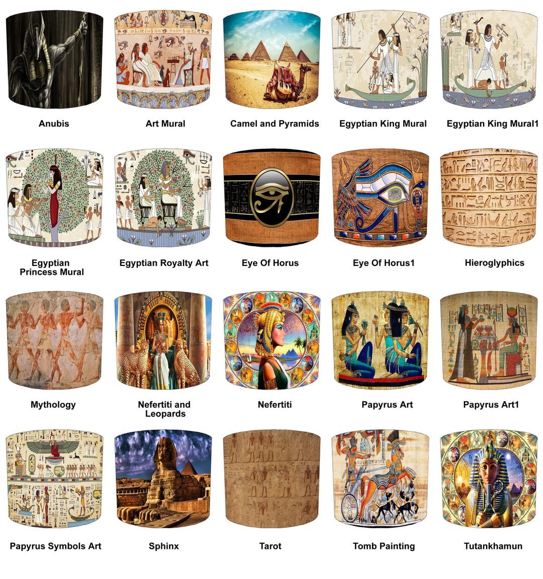 Egyptian Pharaoh Lampshades: Pyramid (handmade for a Ceiling Light ...