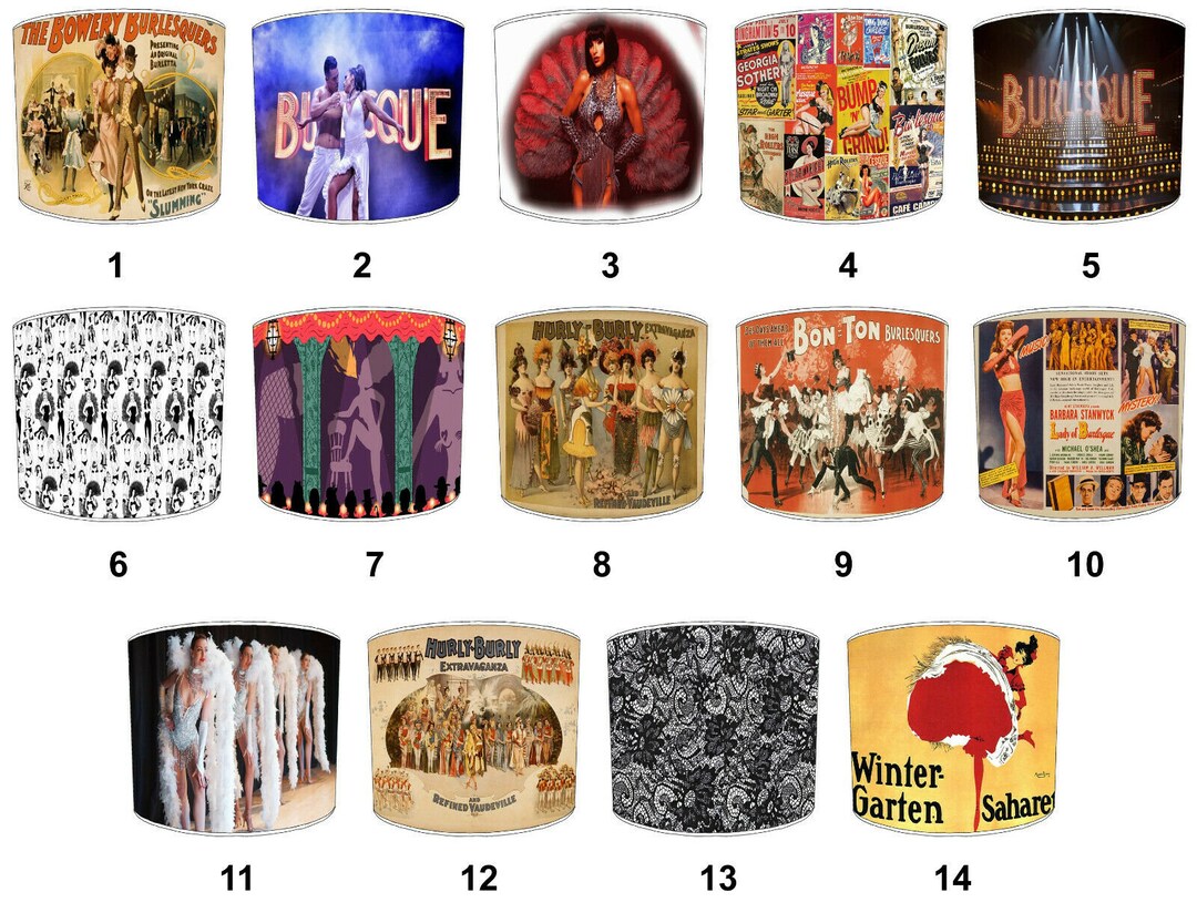 Pin up Girls Burlesque Lampshade for Bedside Table Lamps Ceiling ...