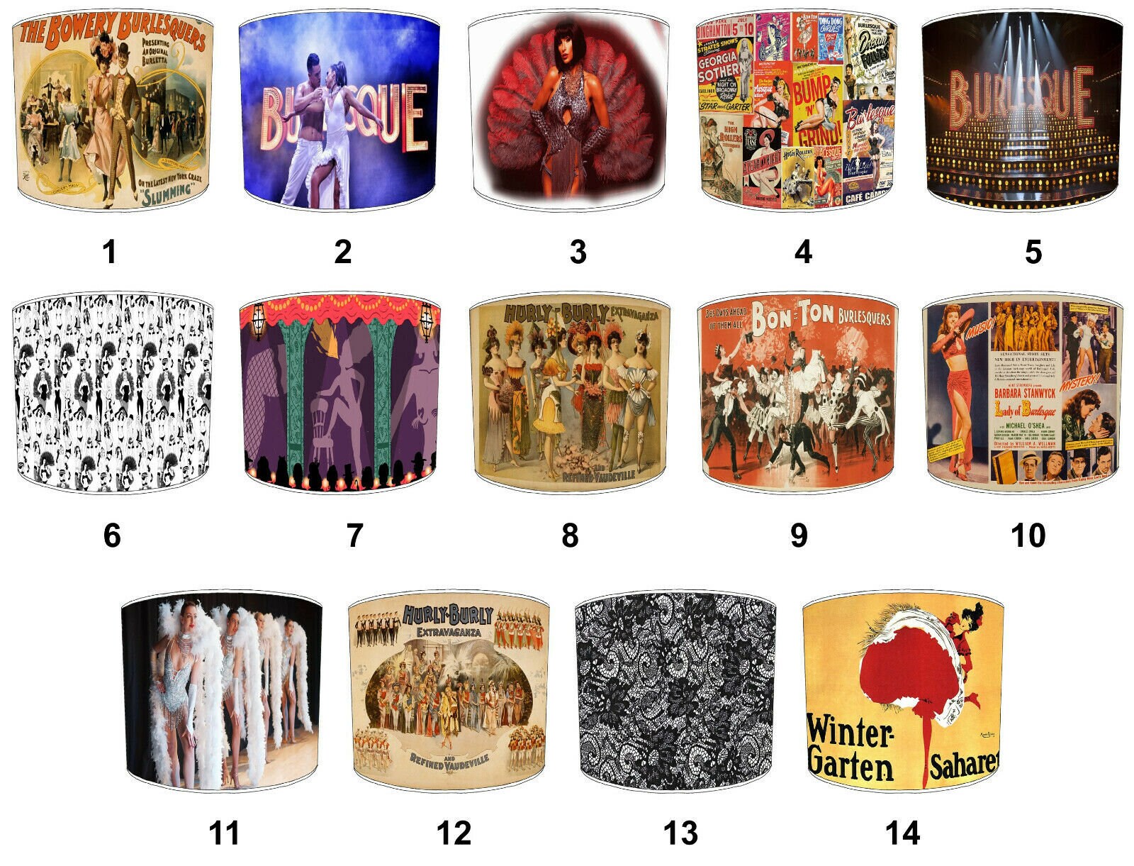 Pin up Girls Burlesque Lampshade for Bedside Table Lamps Ceiling ...