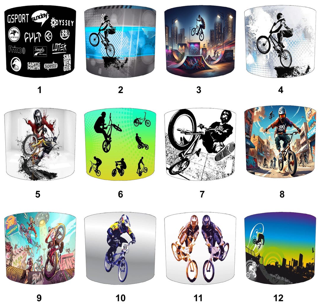 BMX Bikes Wallpaper Lampshades BMX Bikes Wall Murals BMX Bikes Duvet ...