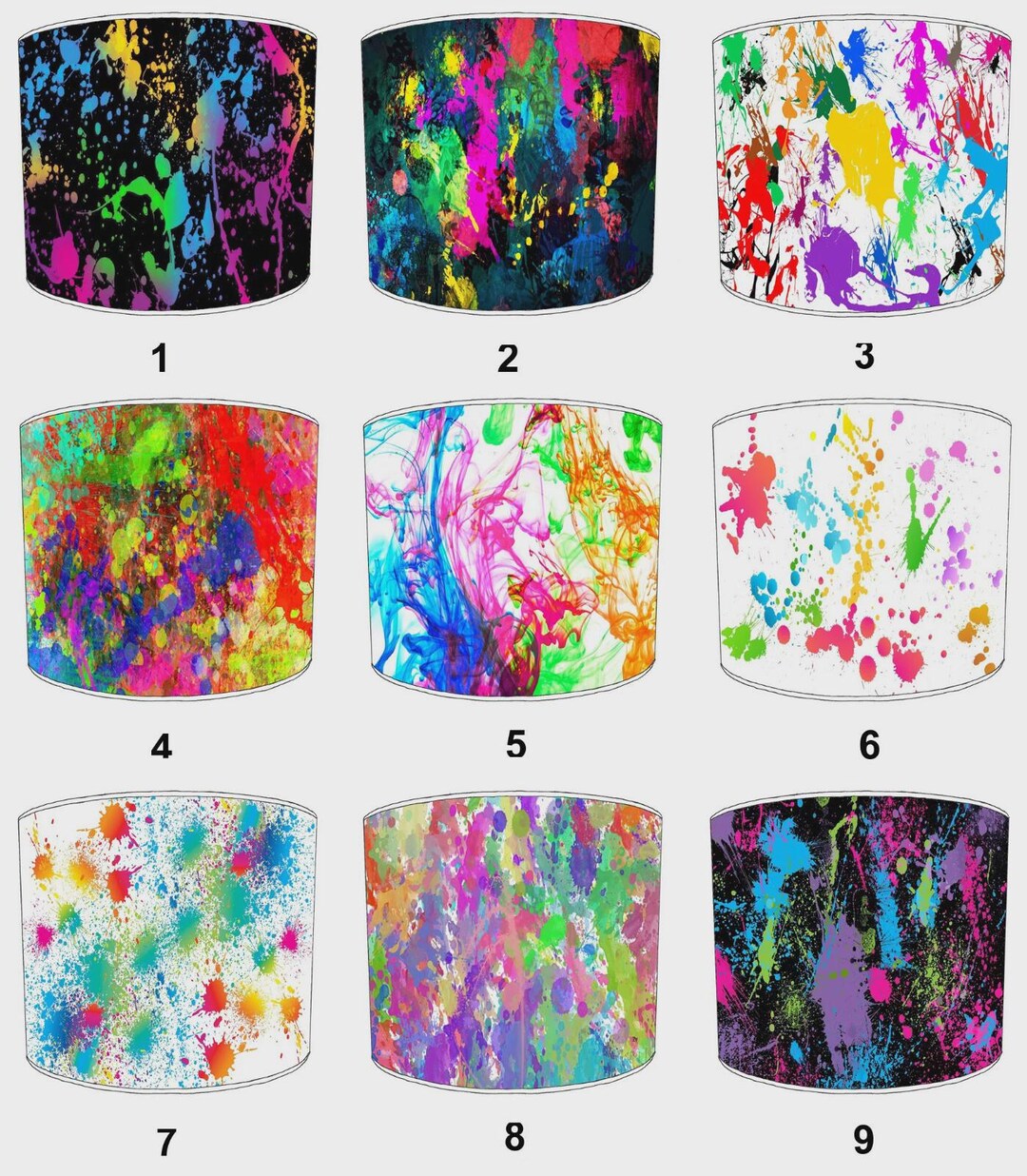 Paint Splatter Graffiti Lamp Shades Wallpaper Wall Art Wall Murals ...