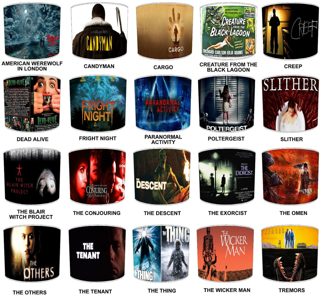 Famous Horror Films Drum Lampshade for Ceilng Light Pendant Table Lamp ...