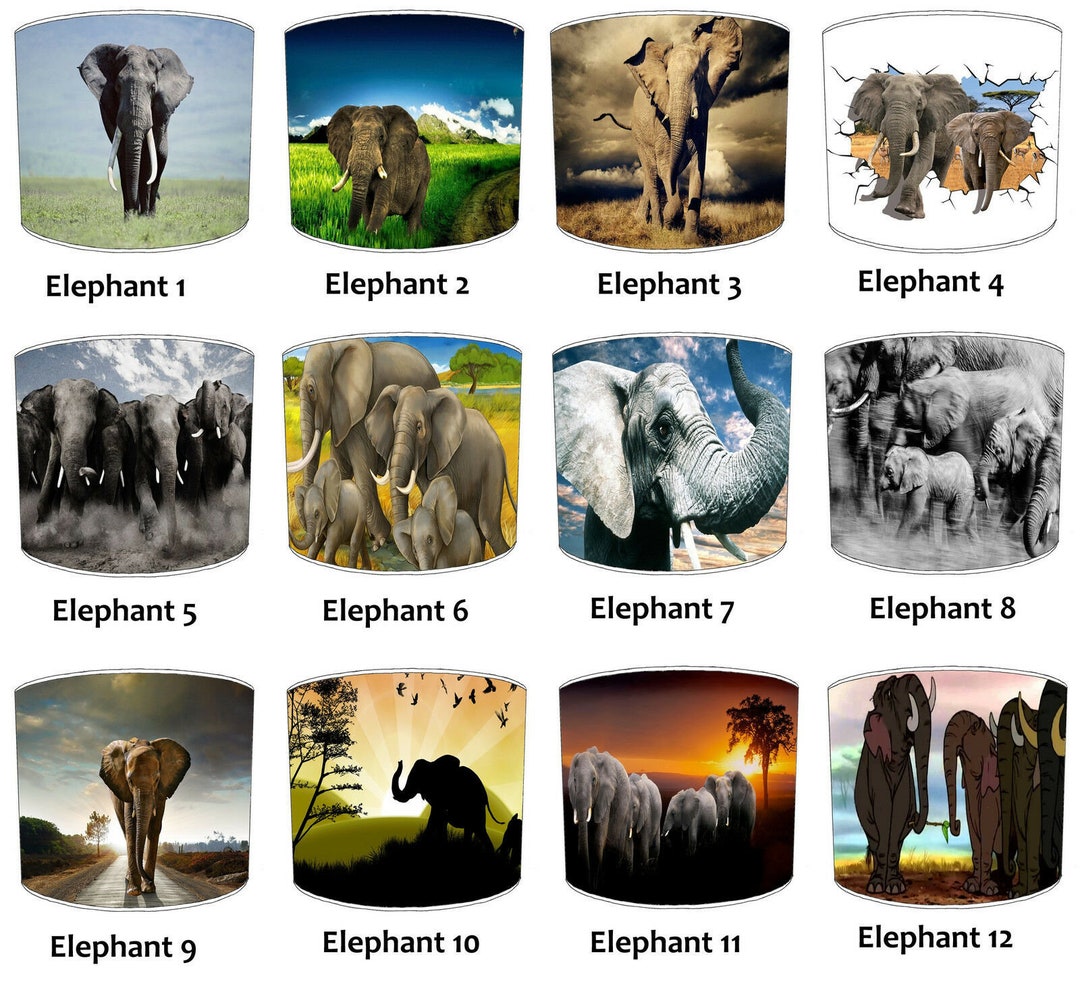 Elephants Lamp Shades Bedside Lamps Table Lampshades Ceiling - Etsy