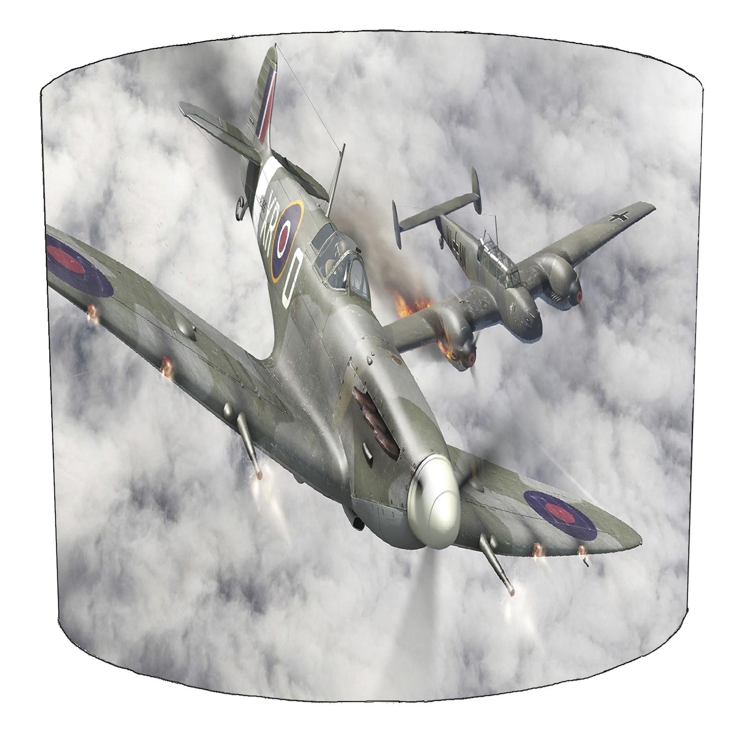 RAF Spitfire Planes Drum Lampshades: Aviation Lighting Decor, Handmade ...
