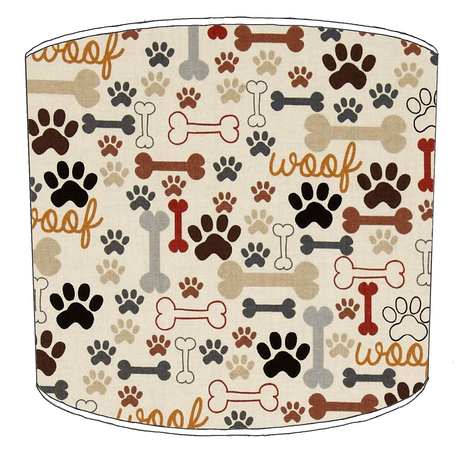 Paw Print Drum Lampshades: Cats & Dogs Animal Print, Handmade for ...