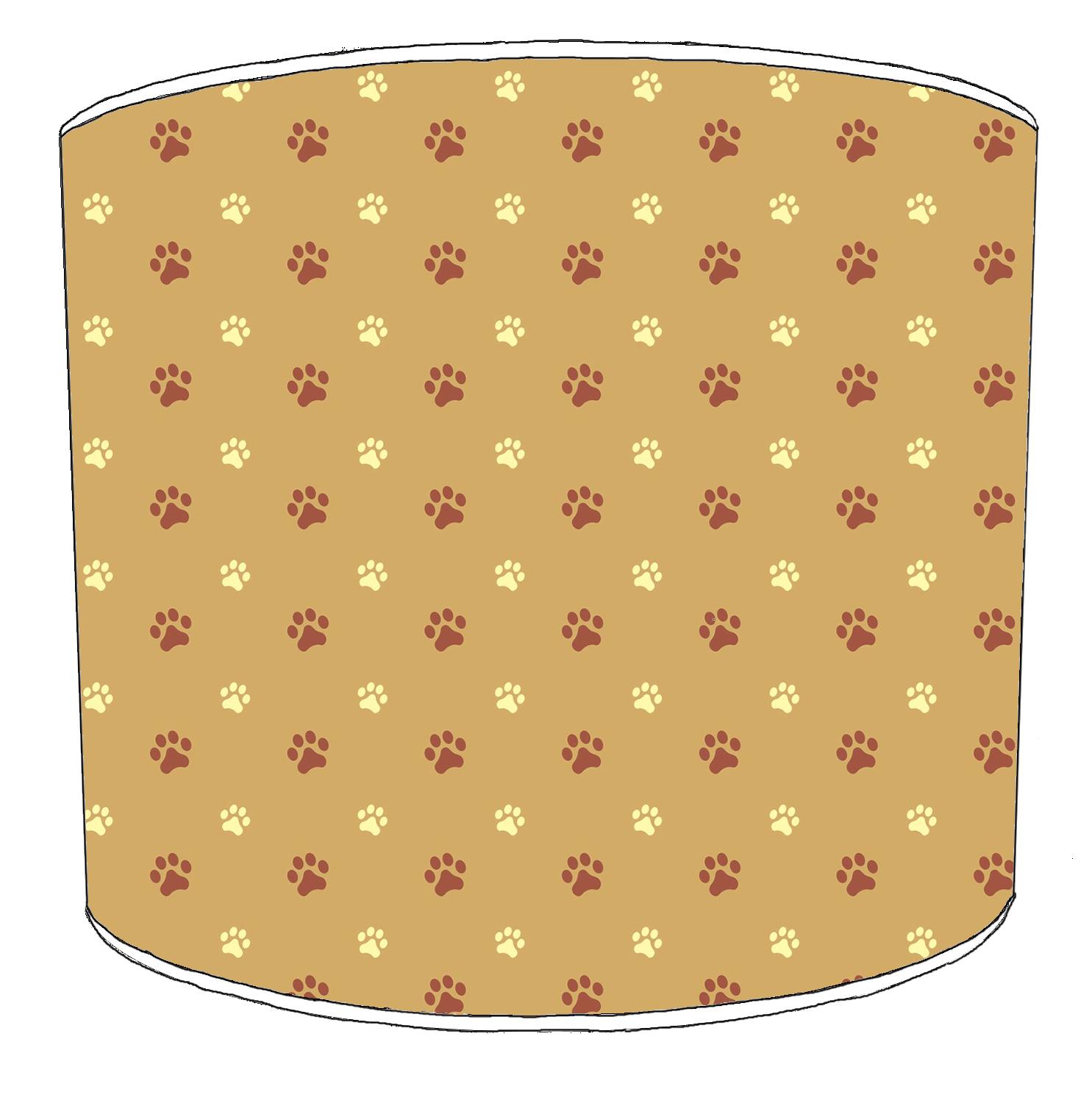 Paw Print Drum Lampshades: Cats & Dogs Animal Print, Handmade for ...