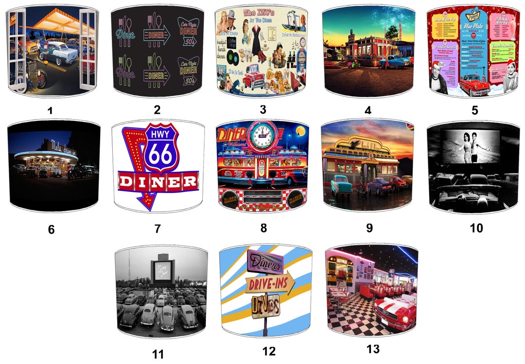 American Diner Drive Thru Wall Art Murals Cushions Wallpaper Duvets ...