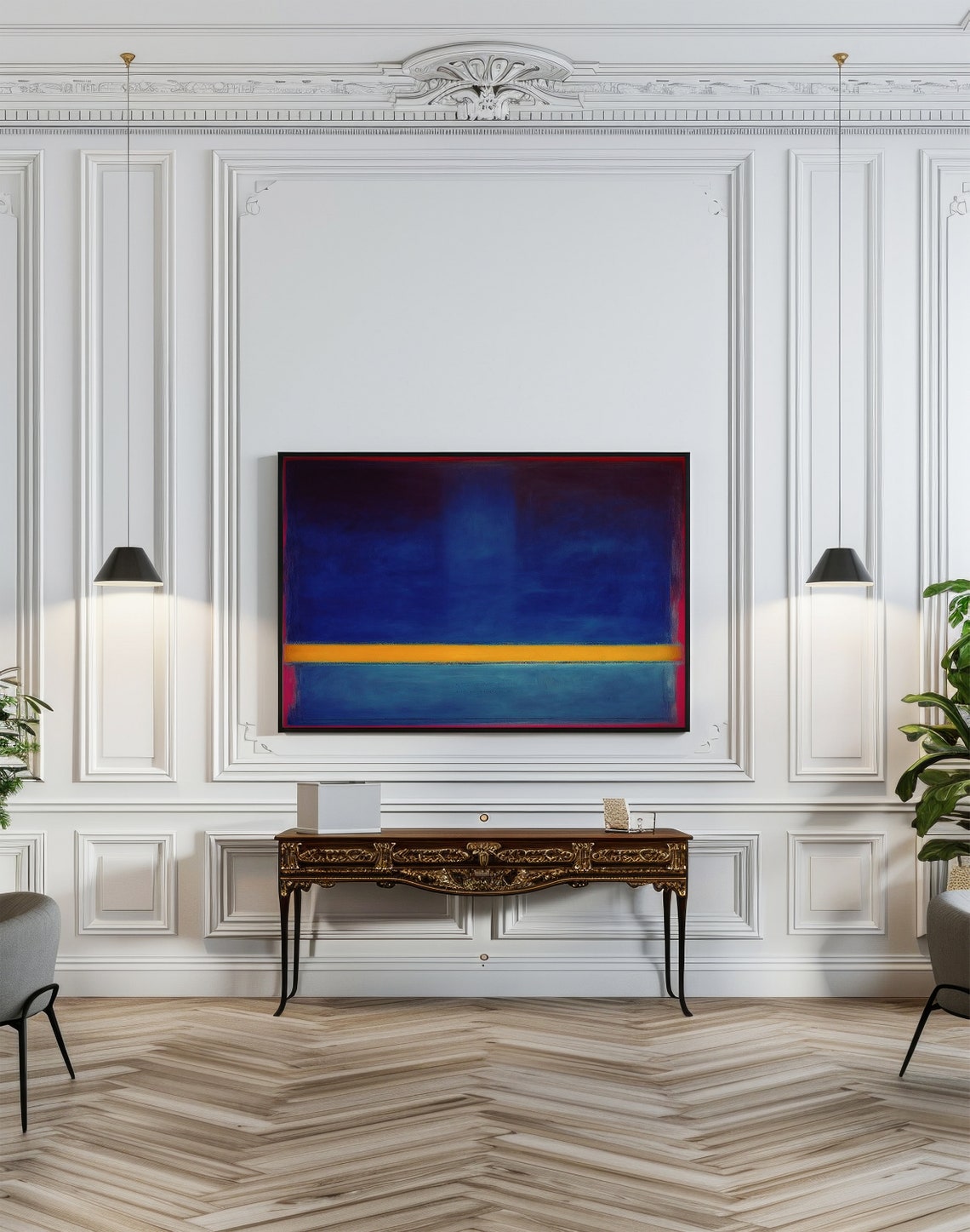 Abstract Canvas Art Color Block Painting Style Modern Abstraction ...