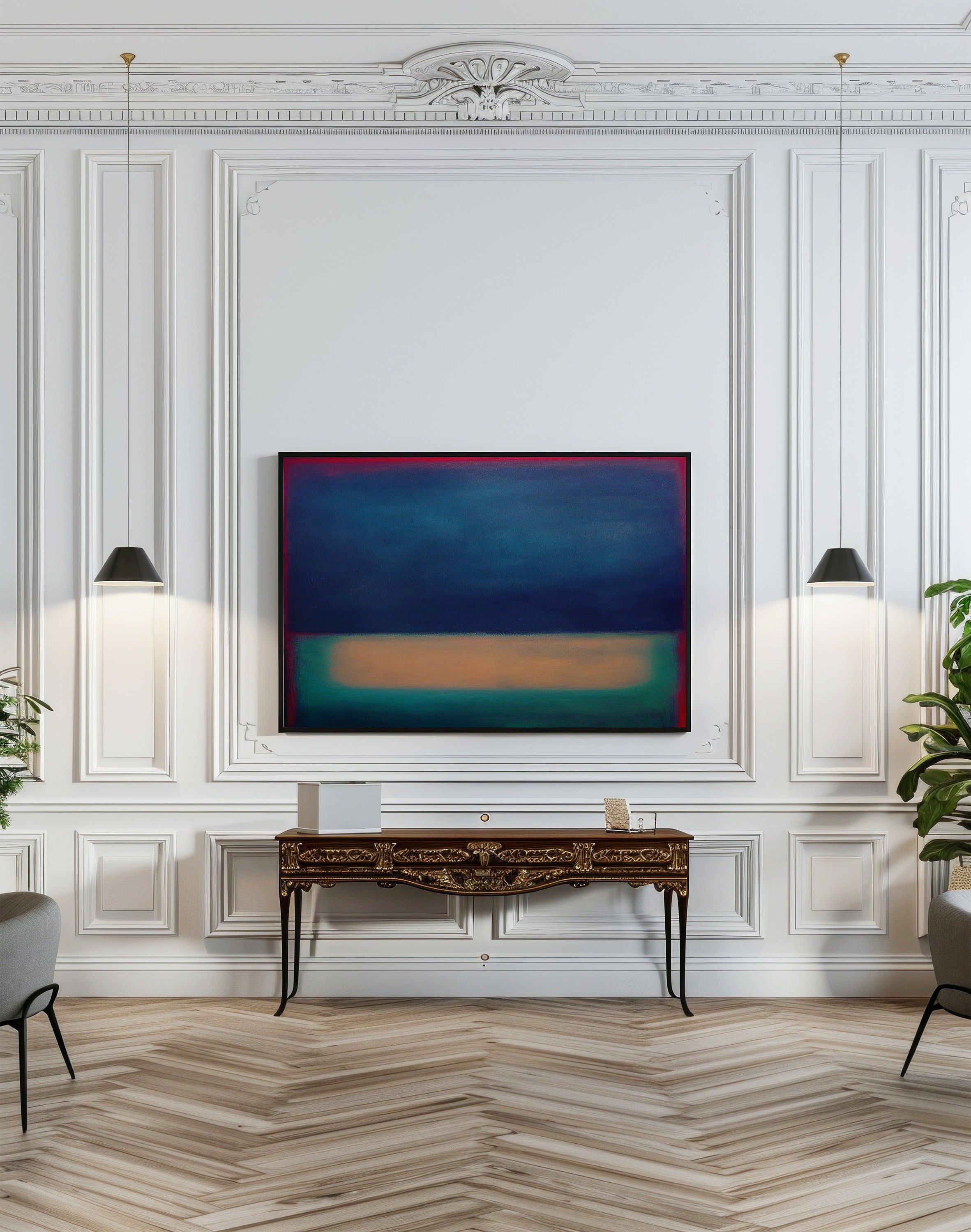 Rothko Style Color Field Canvas Print: Abstract Landscape Painting - Etsy