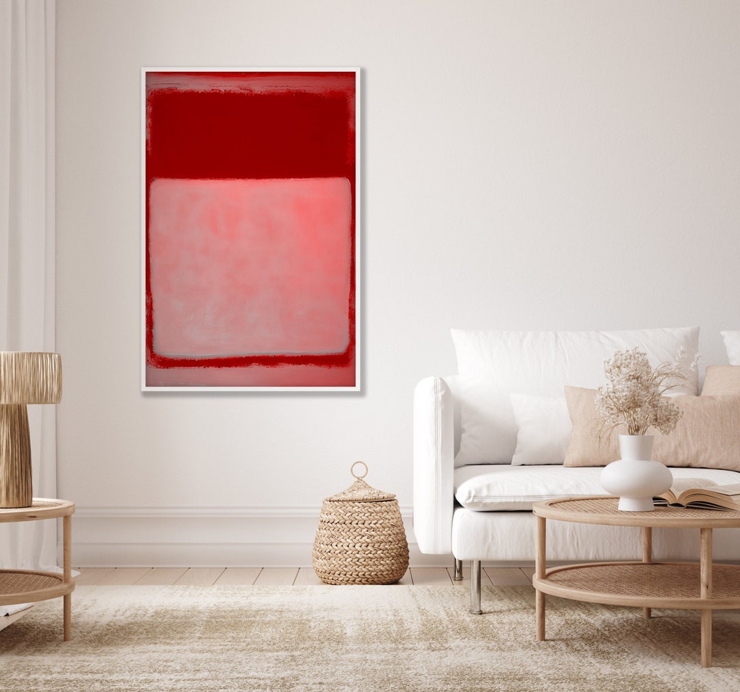 Rothko Original Abstract Red Painting on Large Canvas Modern Art Oil ...