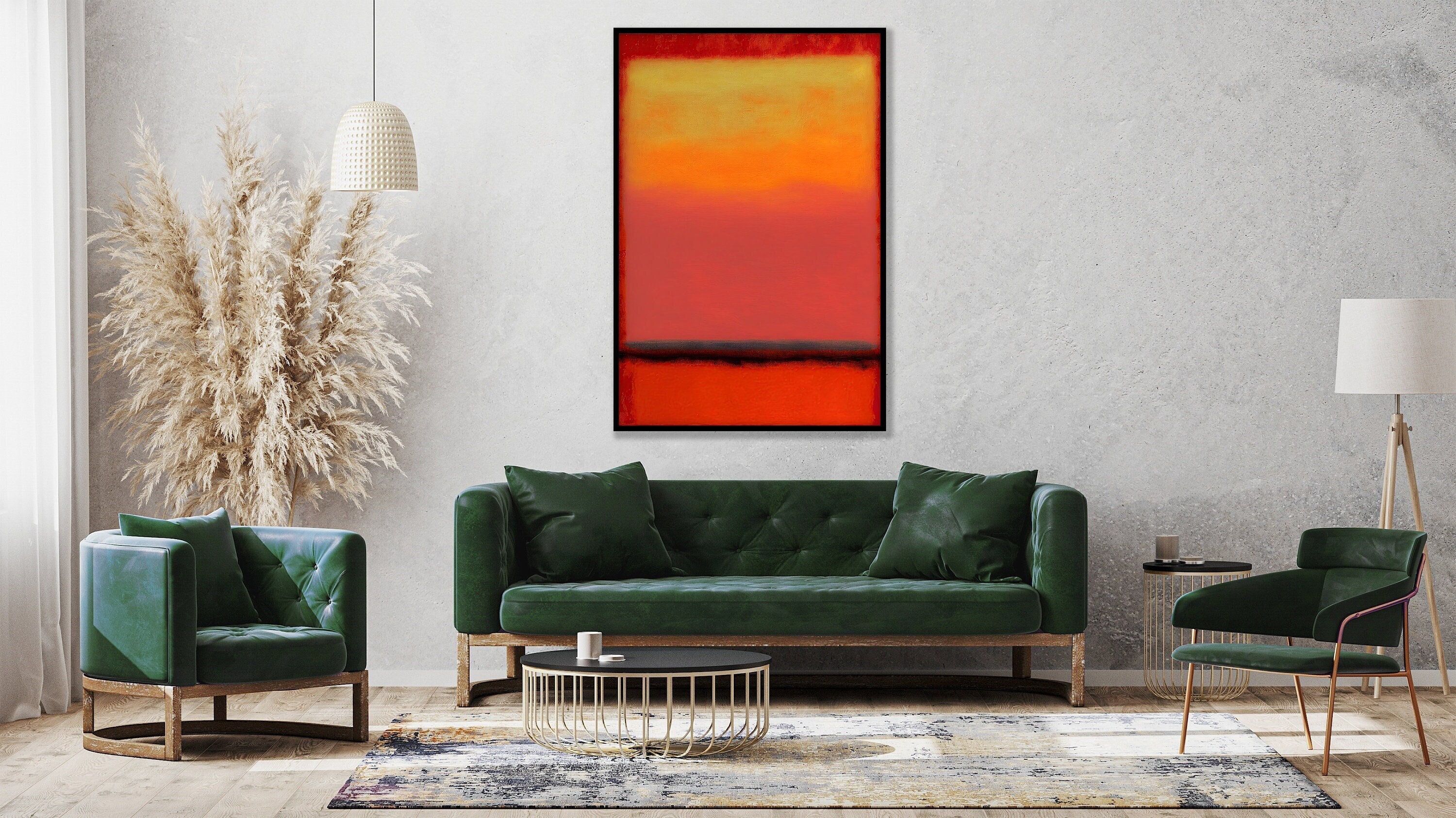 Rothko Original Abstract Painting Large Canvas Modern Oil Painting Wall ...