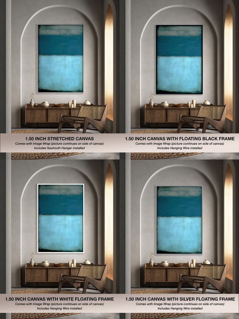 Rothko Style Abstract Canvas Print: Modern Color Field Painting - Etsy