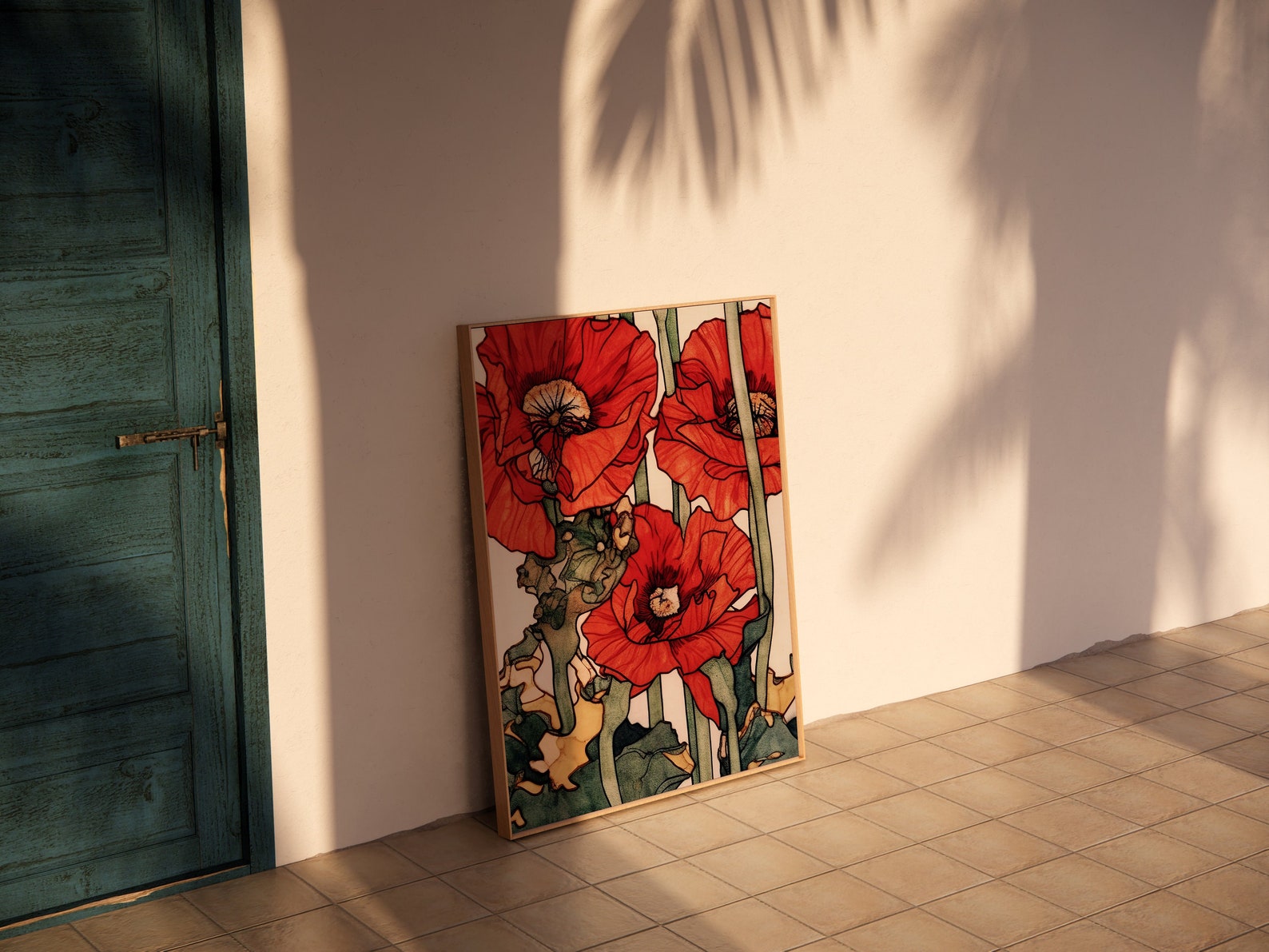 Red Poppy Wall Art of California State Flower Contemporary Art Digital ...