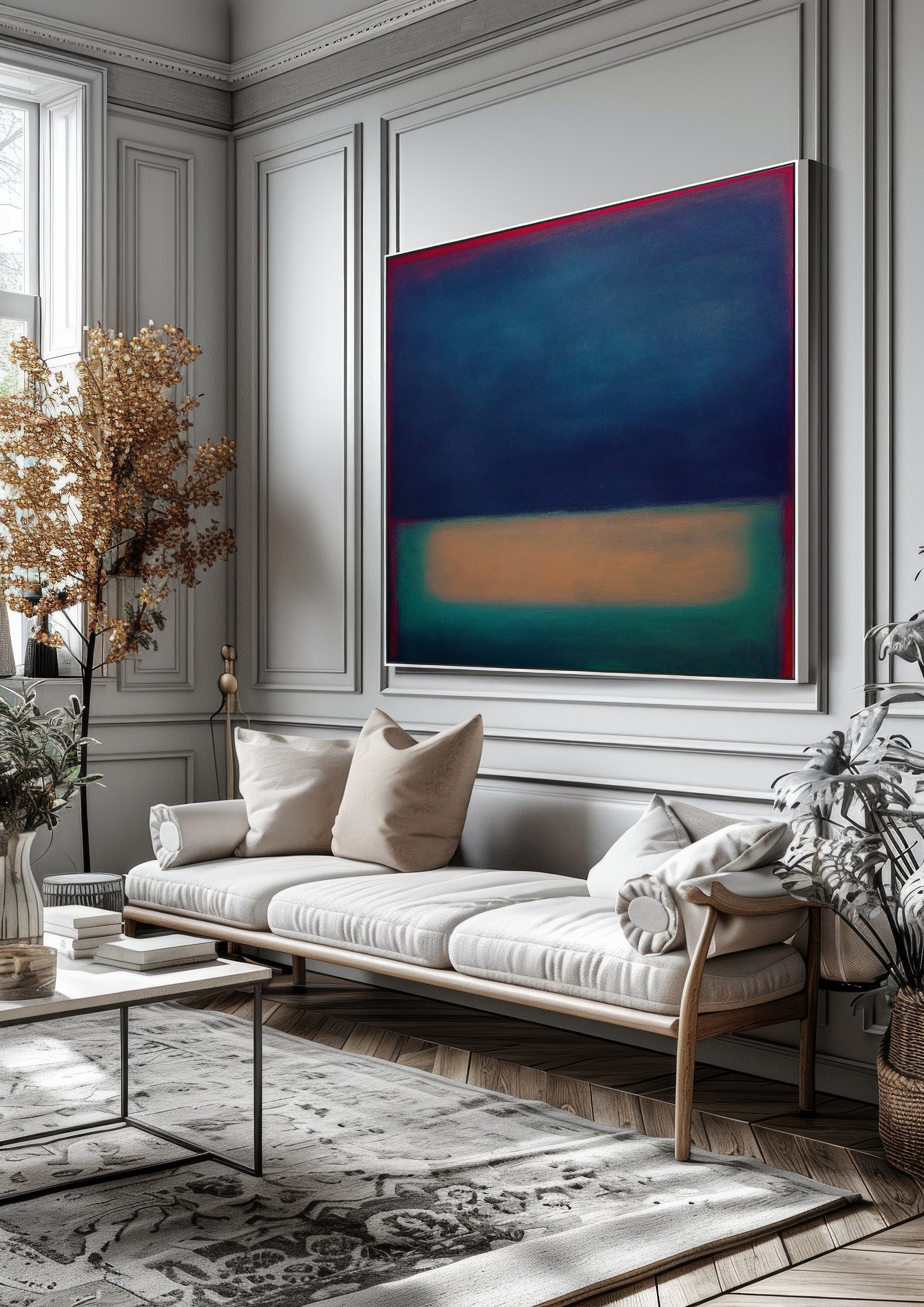 Rothko Style Color Field Canvas Print: Abstract Landscape Painting - Etsy