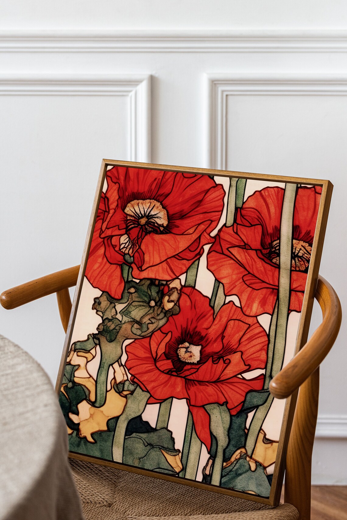 Red Poppy Wall Art of California State Flower Contemporary Art Digital ...