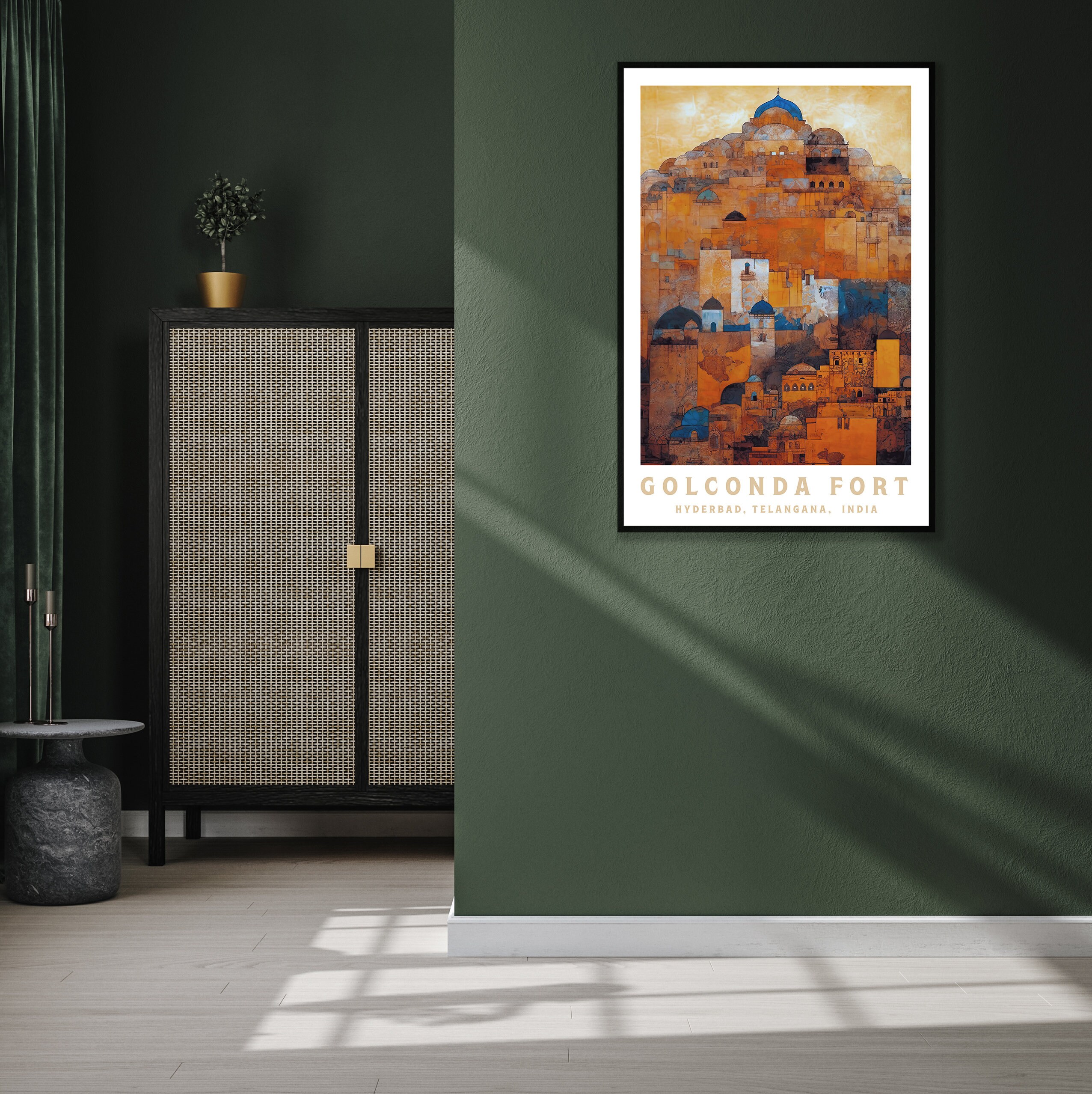 Indian Travel Digital Download Blue Beige Geography Wall Art Klimt ...