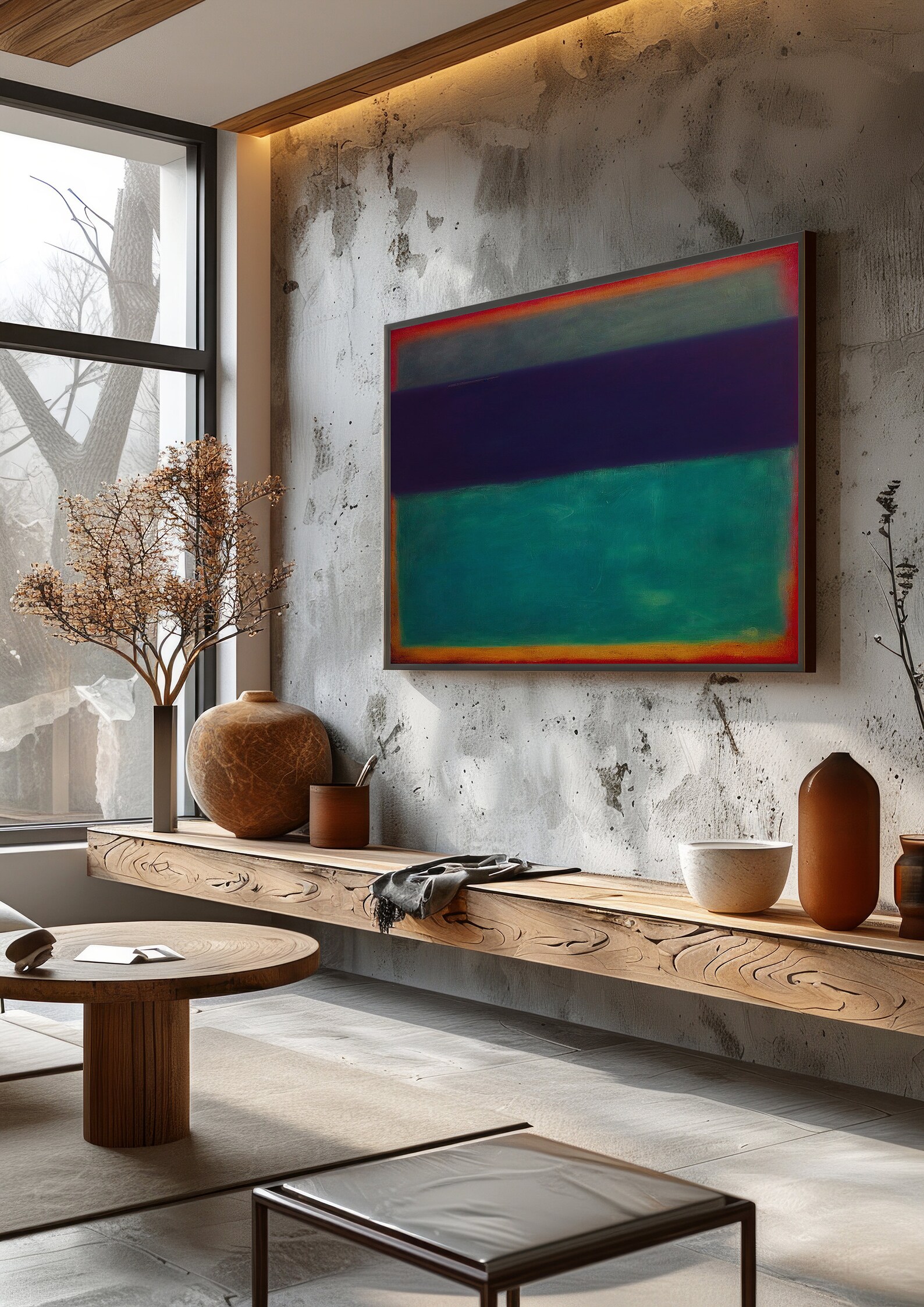 Rothko Horizontal Original Painting Large Canvas Modern Painting Wall ...