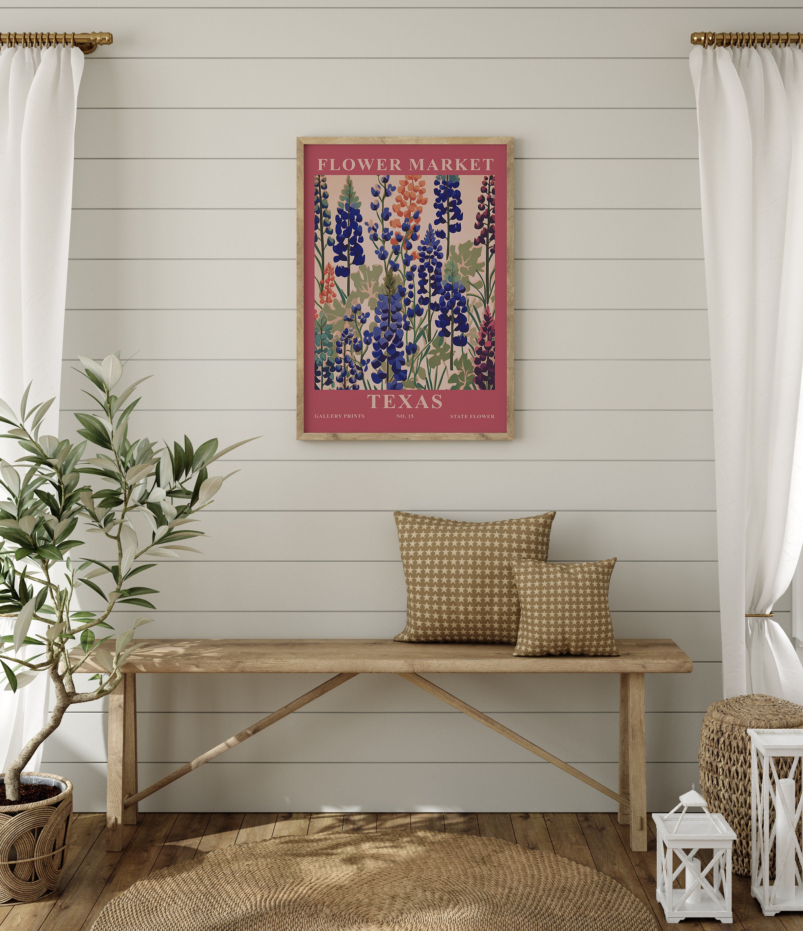 Bluebonnet Portrait Digital Download Wildflower Wall Art Flower Market ...