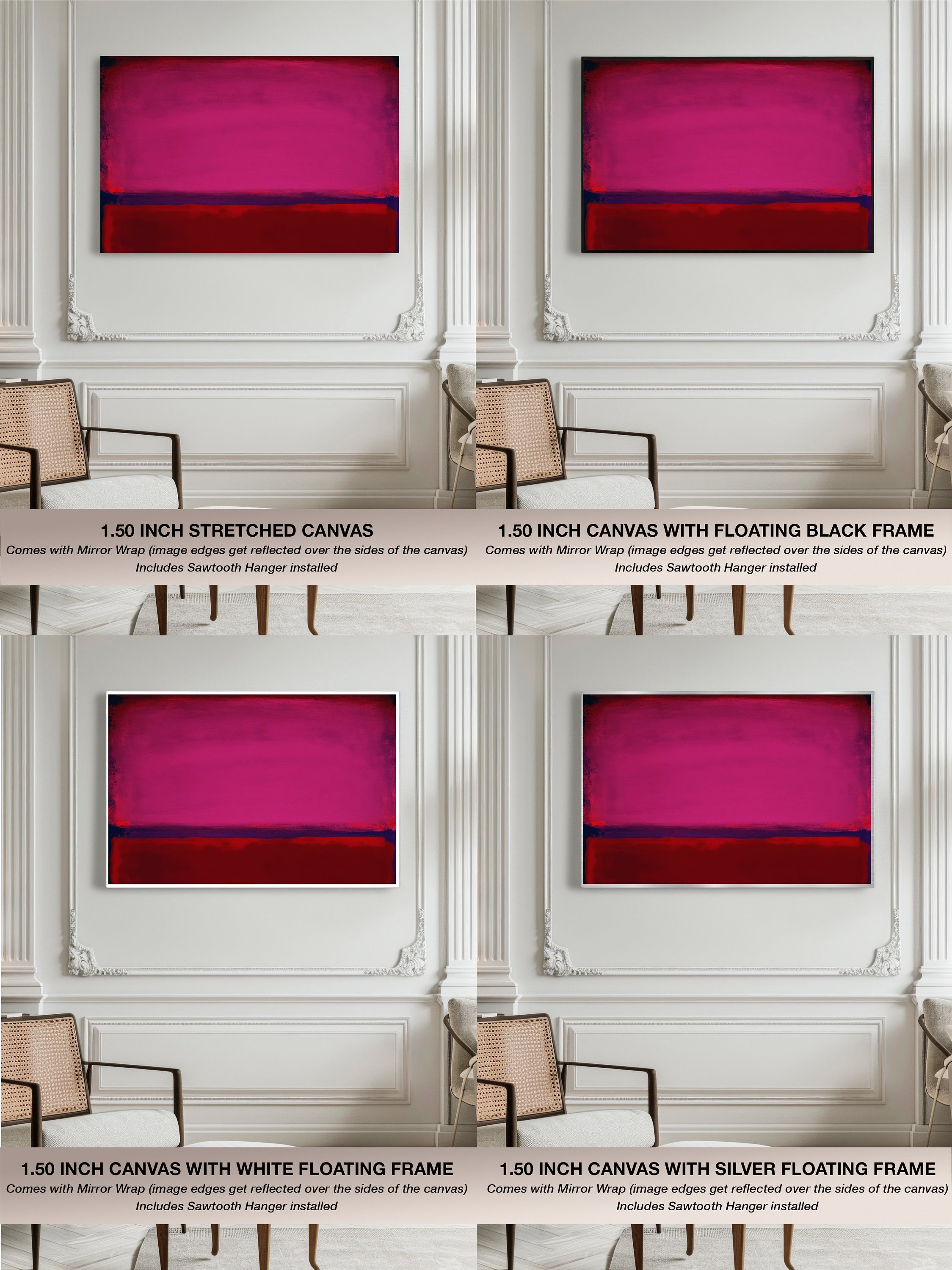 Rothko Horizontal Original Painting Large Canvas Modern Painting Wall ...