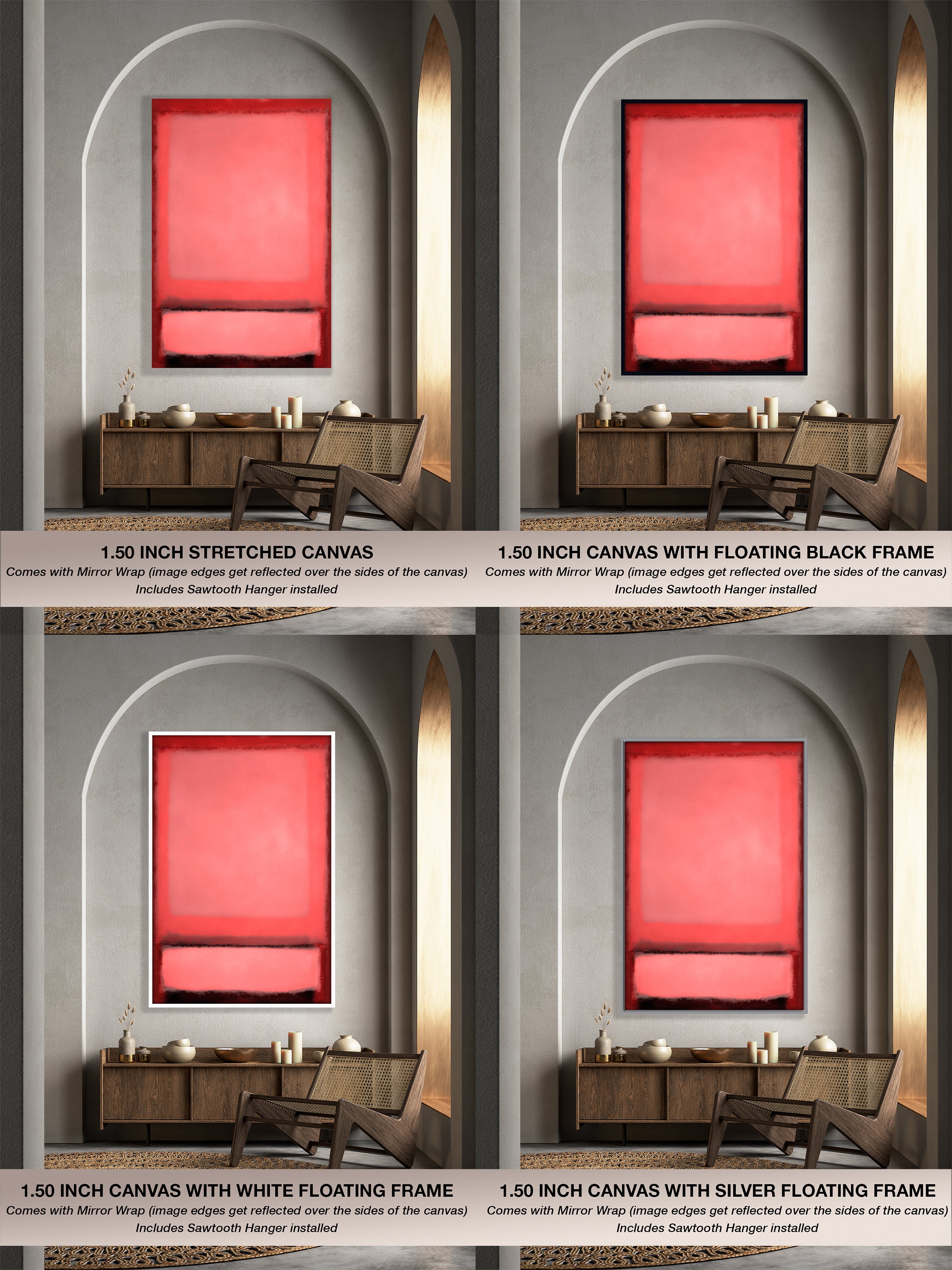 Rothko Original Abstract Painting Large Canvas Modern Oil Painting Wall ...