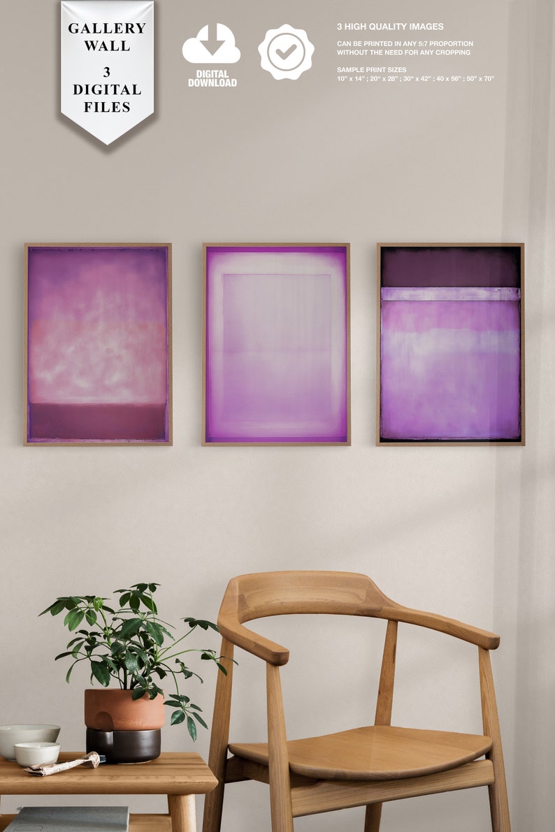 Rothko Style Abstract Painting Set: Modern Color Field Art (digital ...