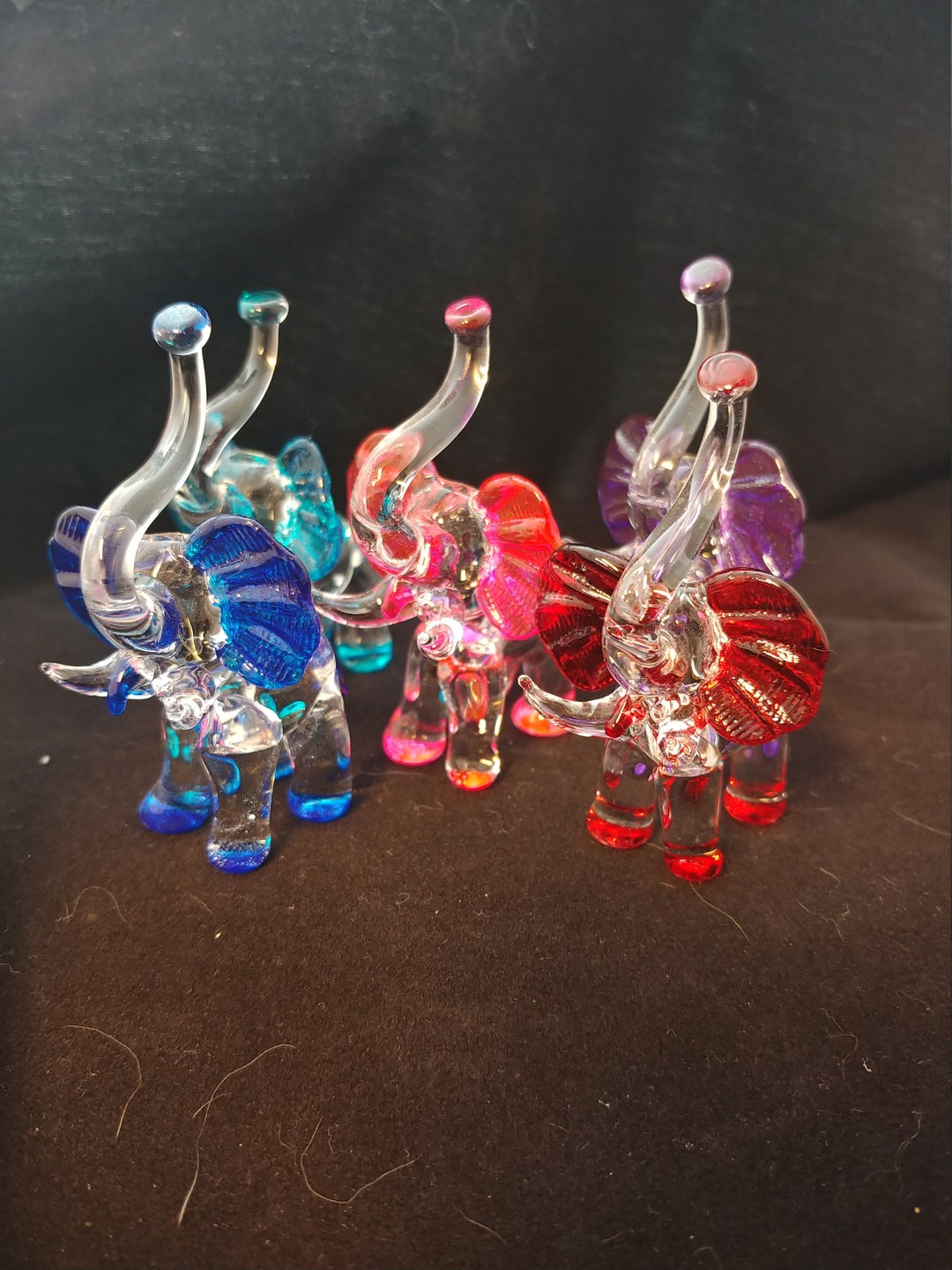 Set of 2 Small Elephants - Etsy