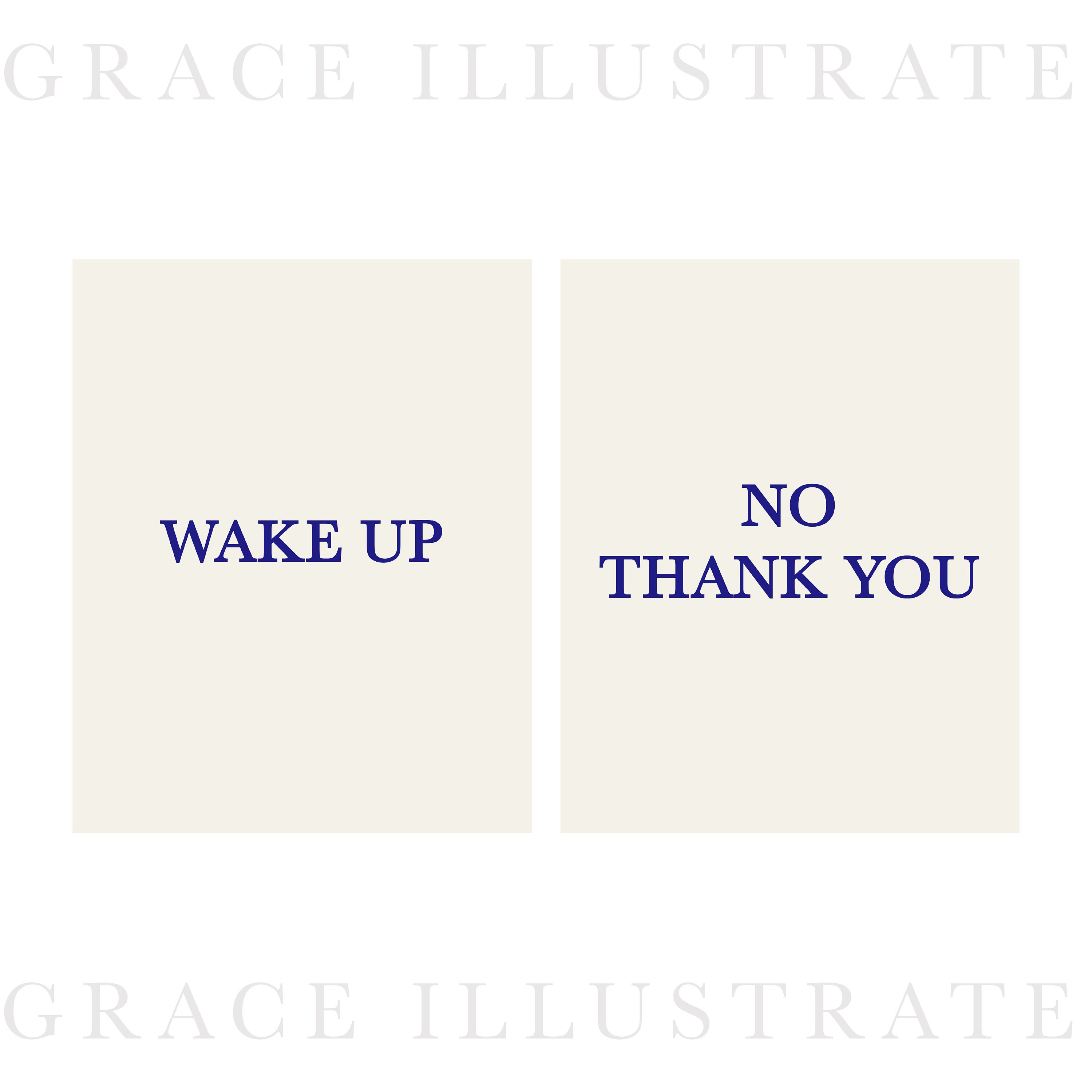 Wake Up, No Thank You - Set of 2 DIGITAL Wall Art Prints - Etsy