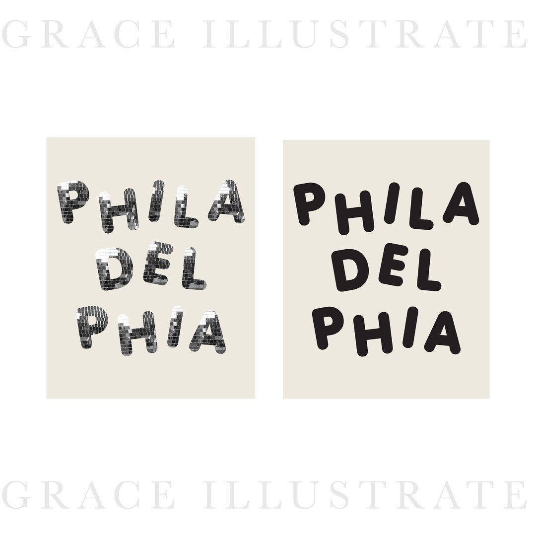 Disco Philadelphia Print, Disco Wall Art, Wall Print, Disco Print - Set ...