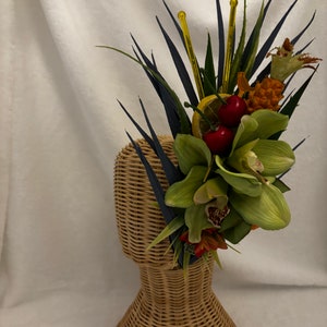 Linda's Large Tiki Orchids Hair Flower/rockabilly/pin-up/bridal/tiki ...
