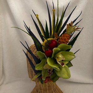 Linda's Large Tiki Orchids Hair Flower/rockabilly/pin-up/bridal/tiki ...