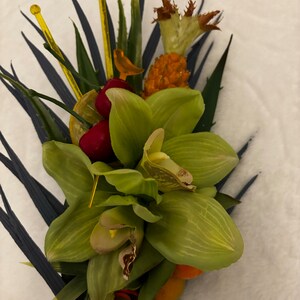 Linda's Large Tiki Orchids Hair Flower/rockabilly/pin-up/bridal/tiki ...