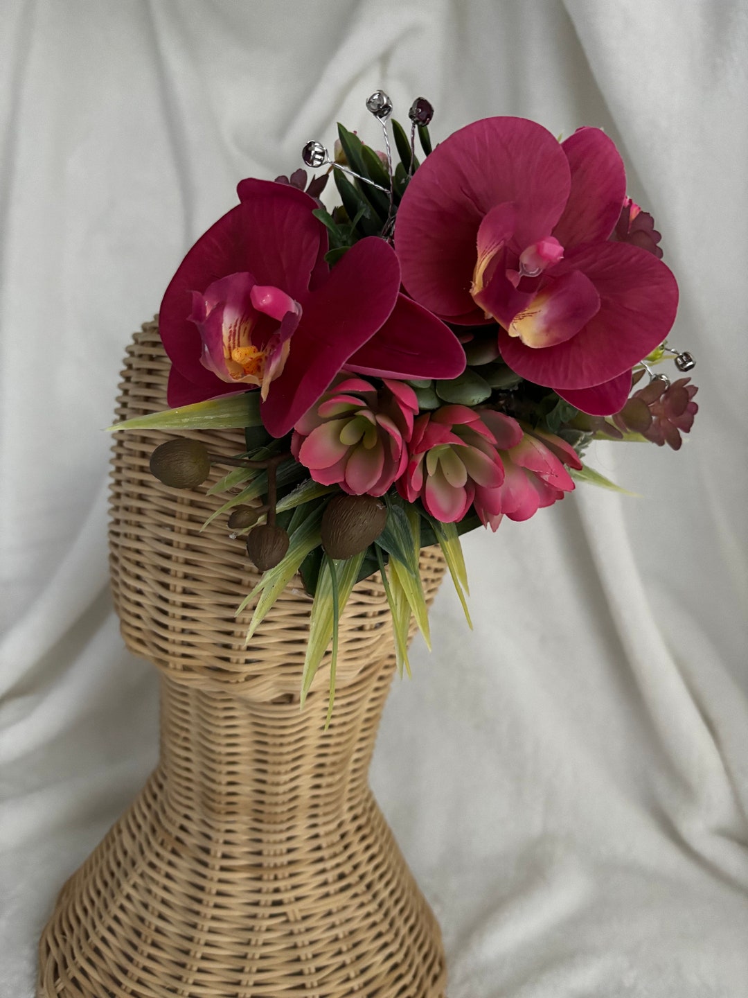 NEW Edwinas Gorgeous Accessory Tiki O Hair Flower/rockabilly/pin-up ...