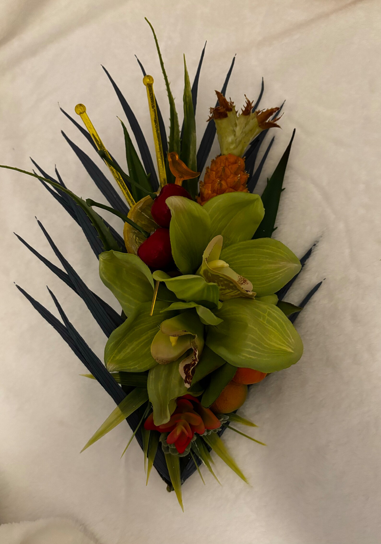 Linda's Large Tiki Orchids Hair Flower/rockabilly/pin-up/bridal/tiki ...