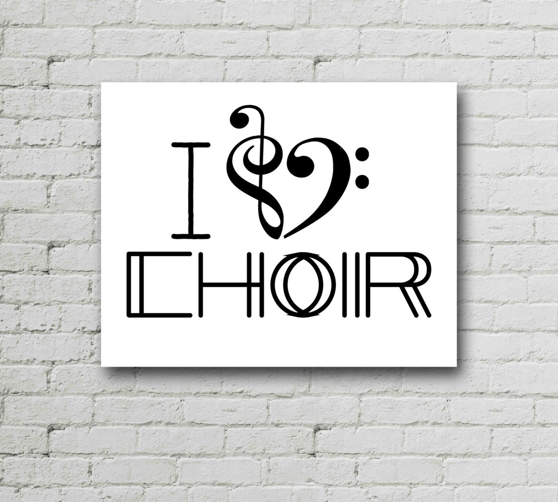 Choir Poster, Music Poster, I Love Choir, Choir Teacher Gift ...