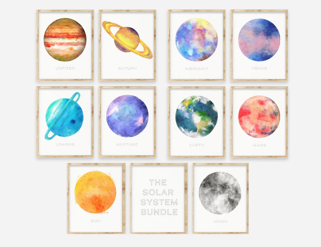 Solar System Bundle Sun Moon Msrcury Venus Earth Mars - Etsy