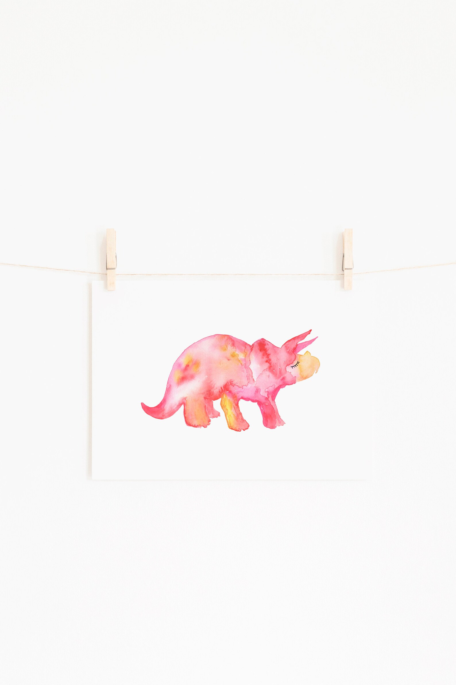 Dinosaur Watercolor, Pink Dinosaur, Pink, Watercolor Dinosaur, Dinosaur ...