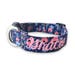 Blue Floral Dog Collar Embroidered Dog Collar Personalized | Etsy
