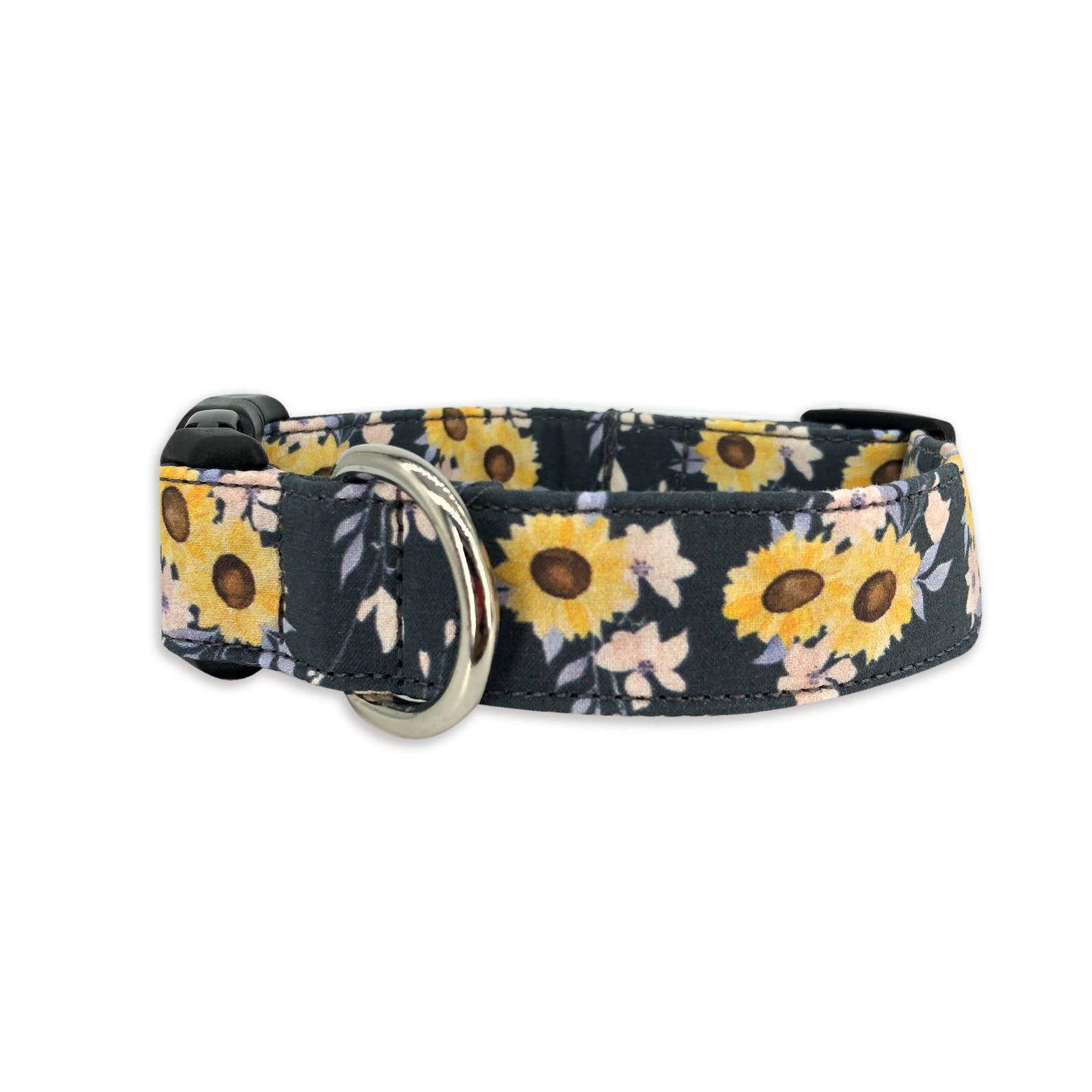 Sunflower Dog Collar, Embroidered Dog Collar, Personalized Dog Collar ...