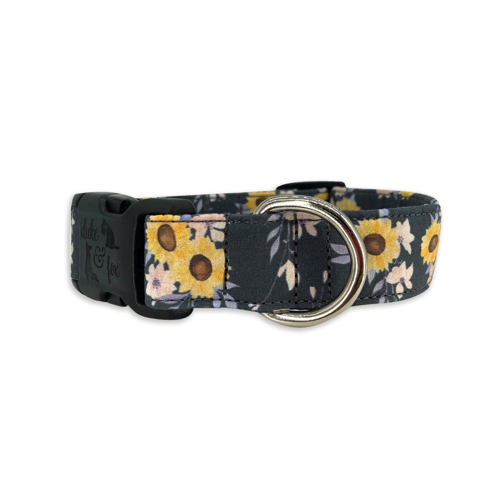 Sunflower Dog Collar, Embroidered Dog Collar, Personalized Dog Collar ...