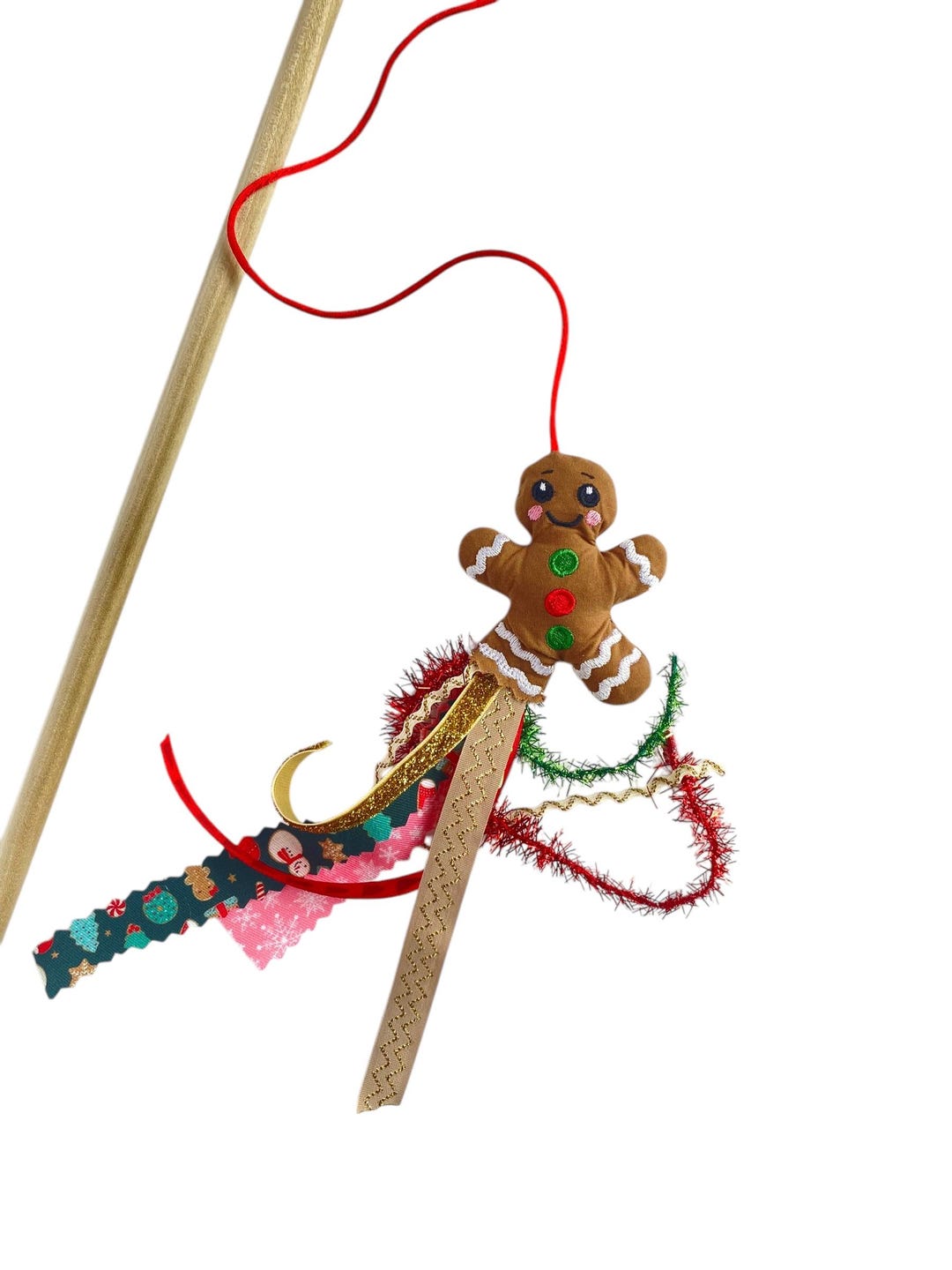 Cat Toy, Stick Cat Toy, Gingerbread Cat Toy - Etsy