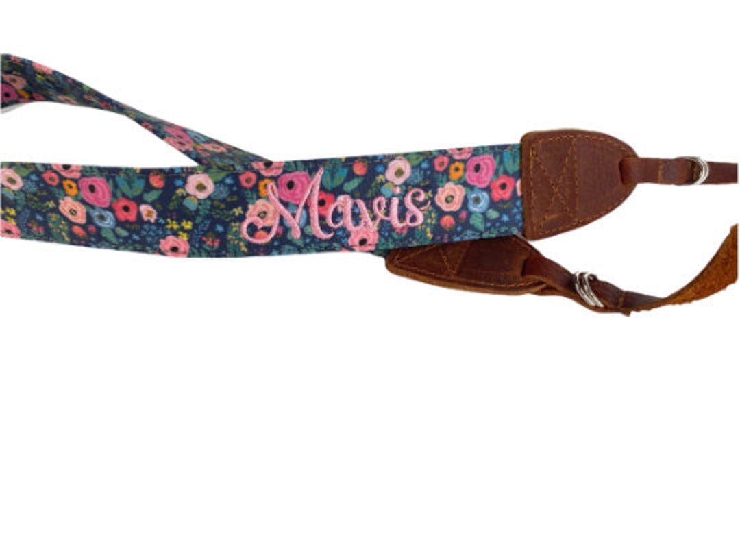 Floral Camera Strap, Personalized Camera Strap, Leather Camera Strap ...