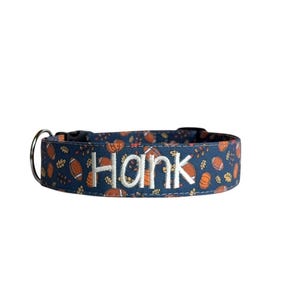 Football Dog Collar, Personalized Dog Collar by Duke & Fox, Custom Dog ...