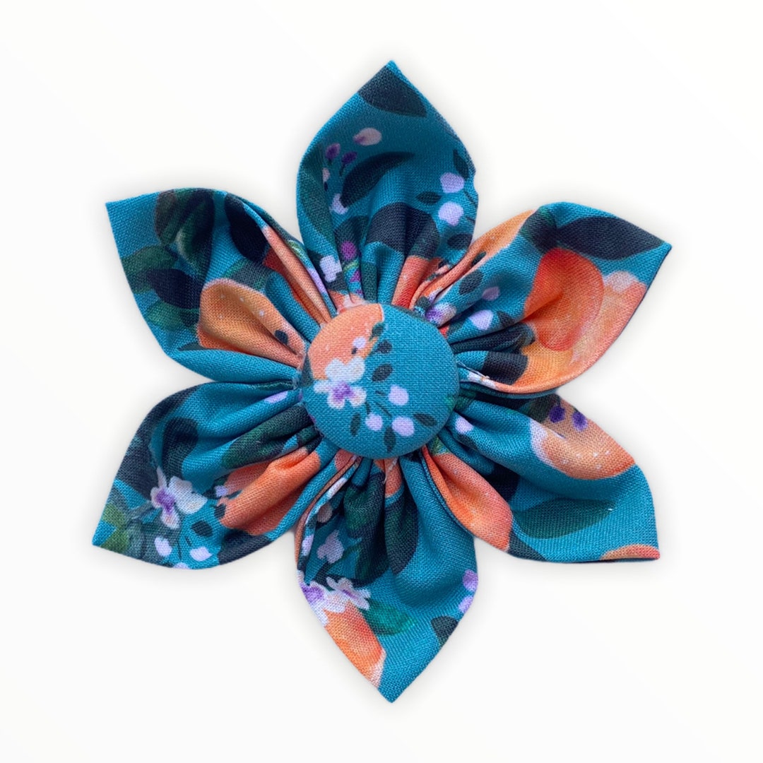 Clementine Dog Collar Flower, Flower for Dog Collar, Dog Collar Bow ...