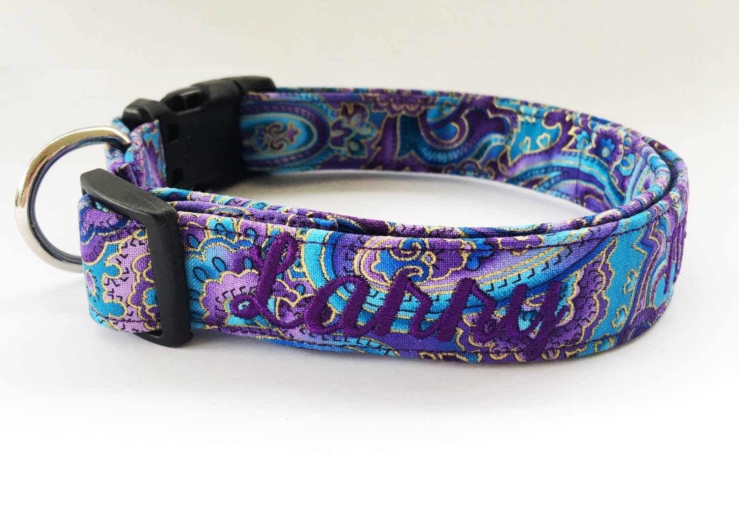 Dog Collar Embroidered Dog Collar Personalized Dog Collar | Etsy